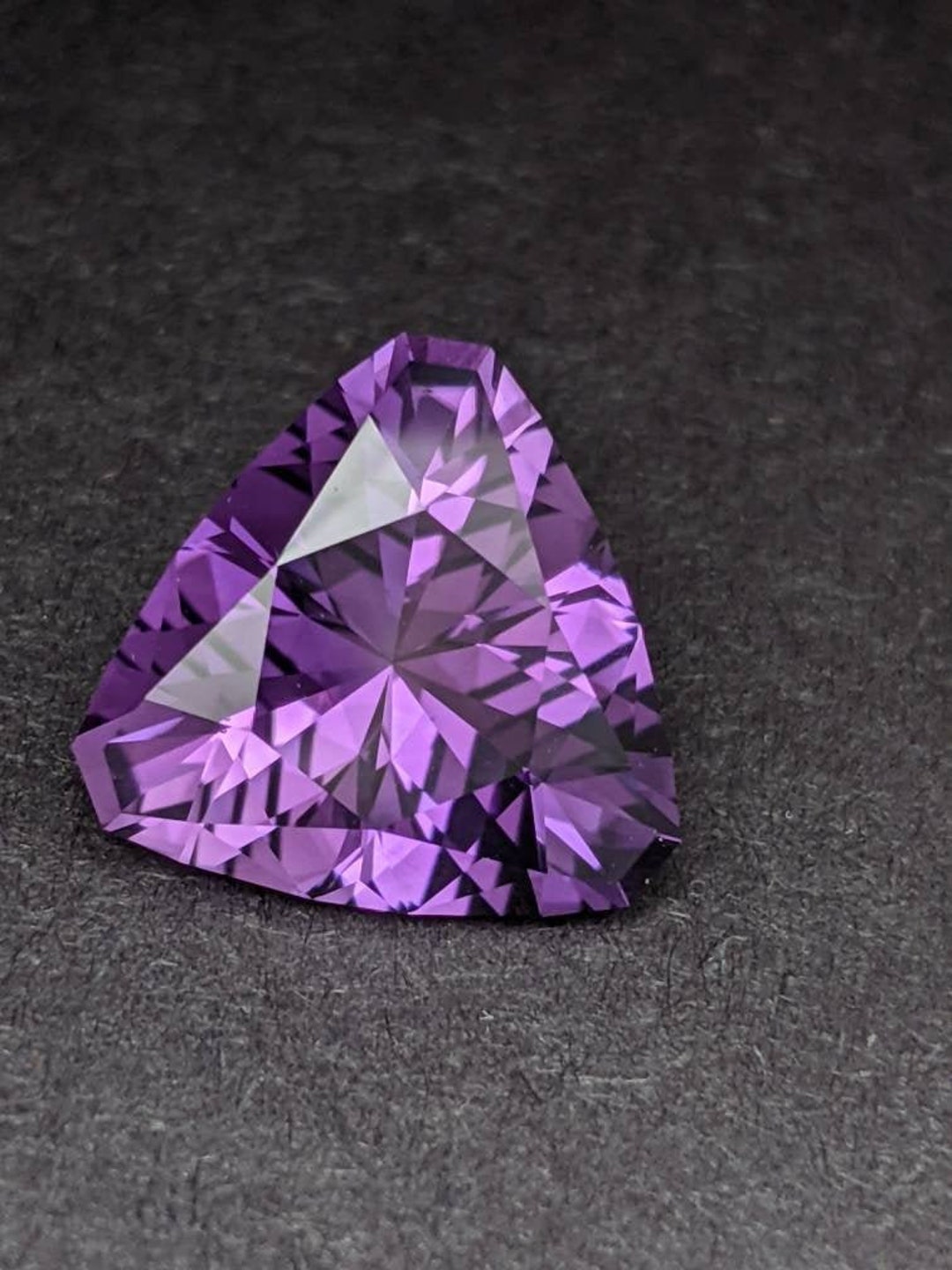 7.7 Ct Amethyst Trillion Precision Cut - Etsy