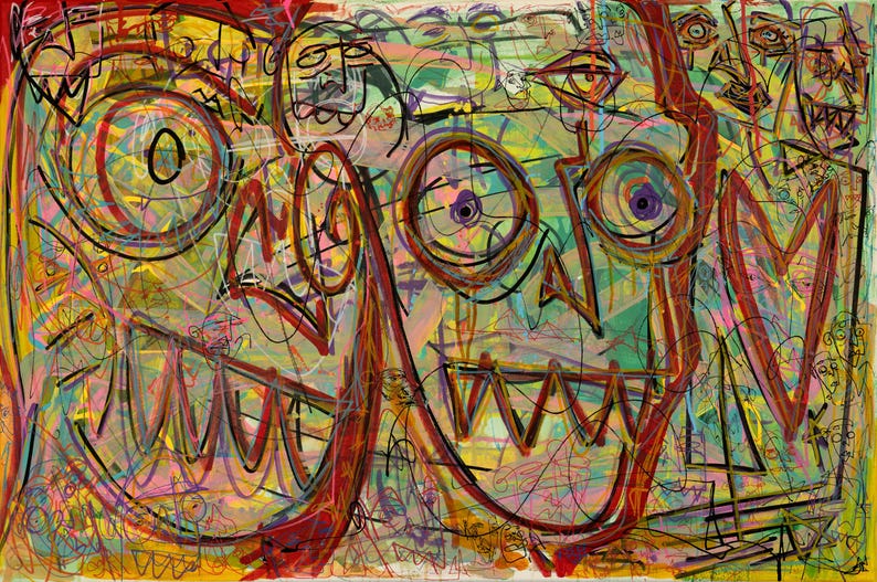 Original Neo-expressionist Painting | Contemporary Graffiti Art ...