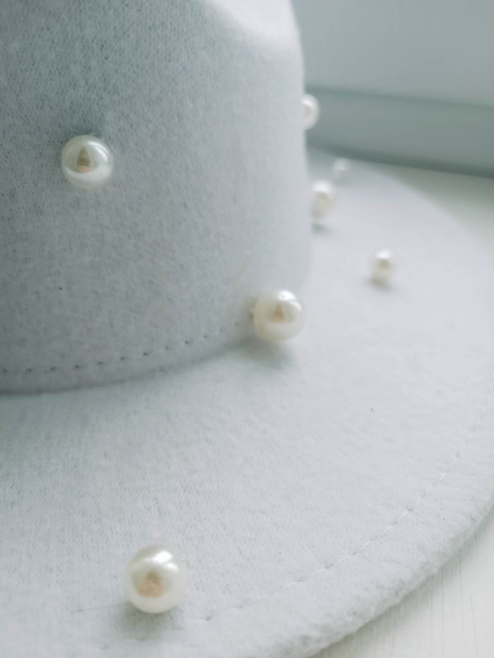 White Hat With Pearls, Wedding Fedora Hat, Bride to Be - Etsy