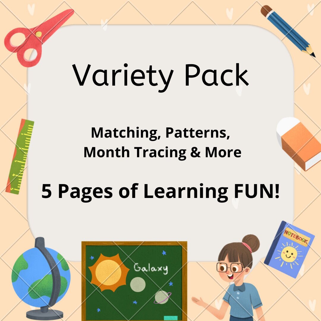Learning Worksheets for Children - Etsy