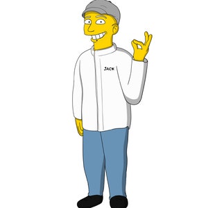 A Unique Father’s Day Gift! - Yellow Cartoon Character Portrait - Etsy