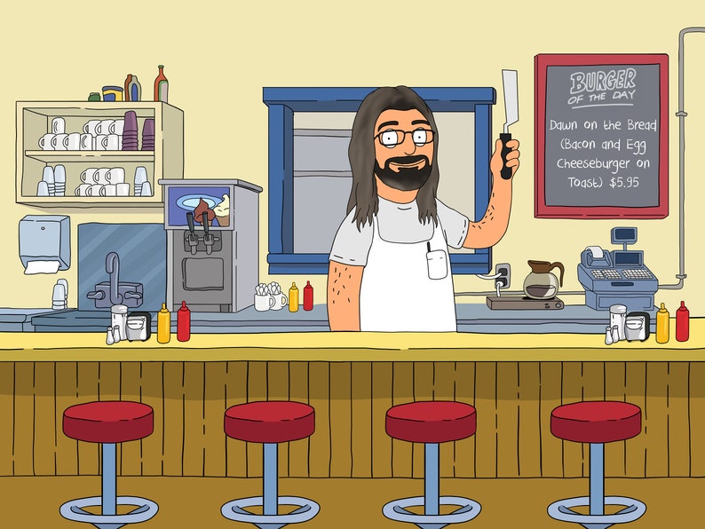 Custom Bob's Burger Personalized Portrait. Perfect Gift - Etsy
