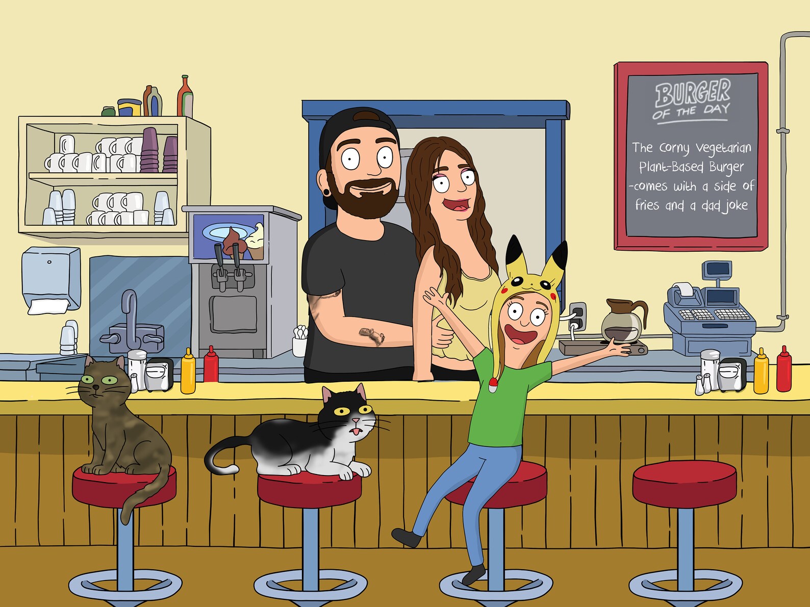 Custom Bob's Burger Personalized Portrait. Perfect Gift - Etsy