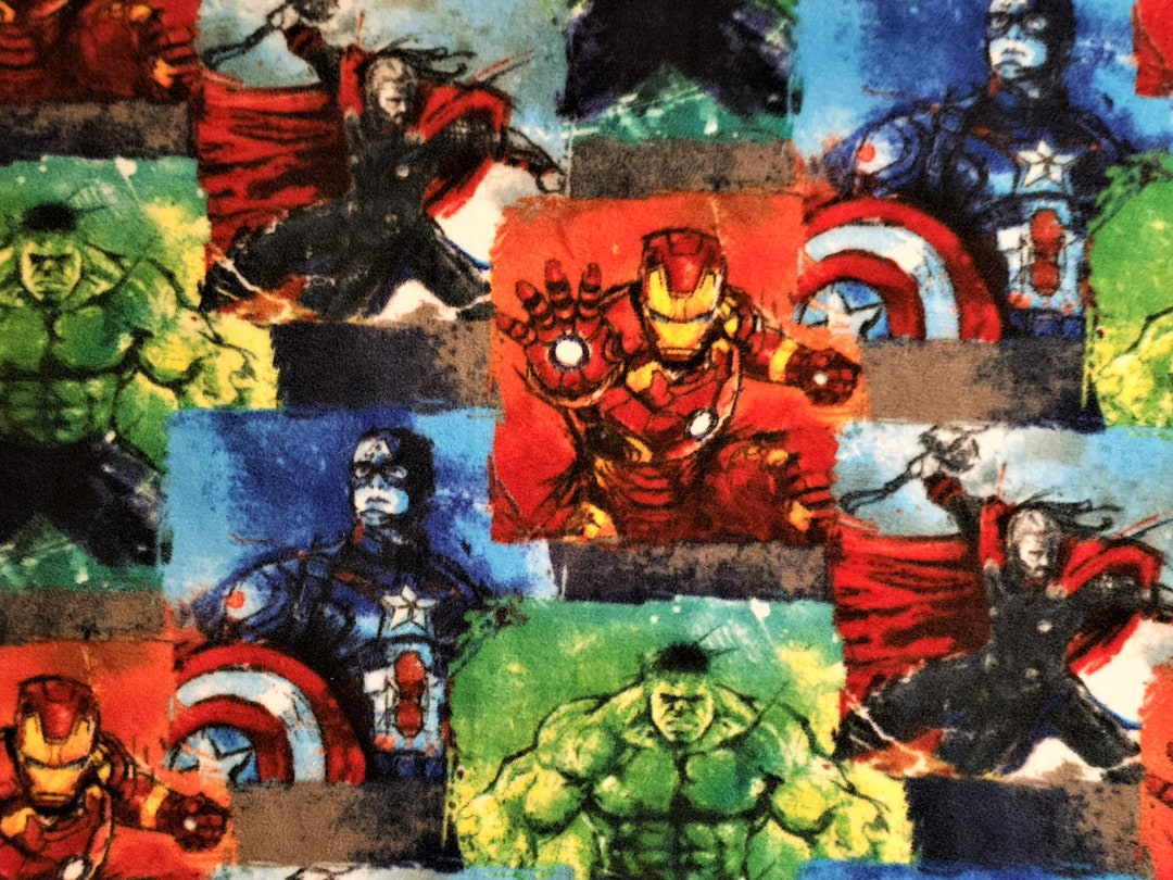 Iron Man Hulk Thor & Capt. America Large Fleece Tie - Etsy