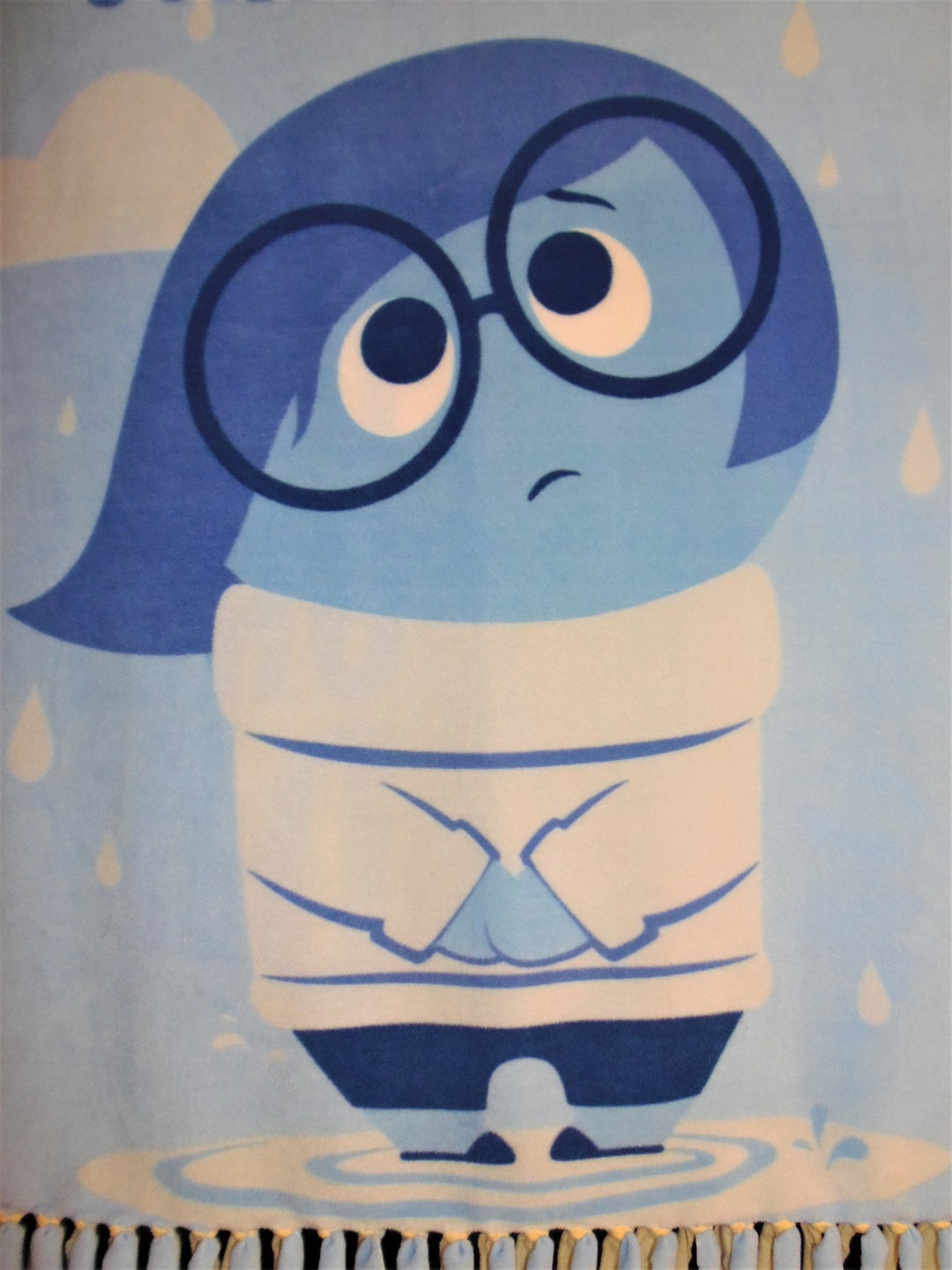 Inside Out .. Joy Reversible Sadness Fleece Tie Blanket - Etsy