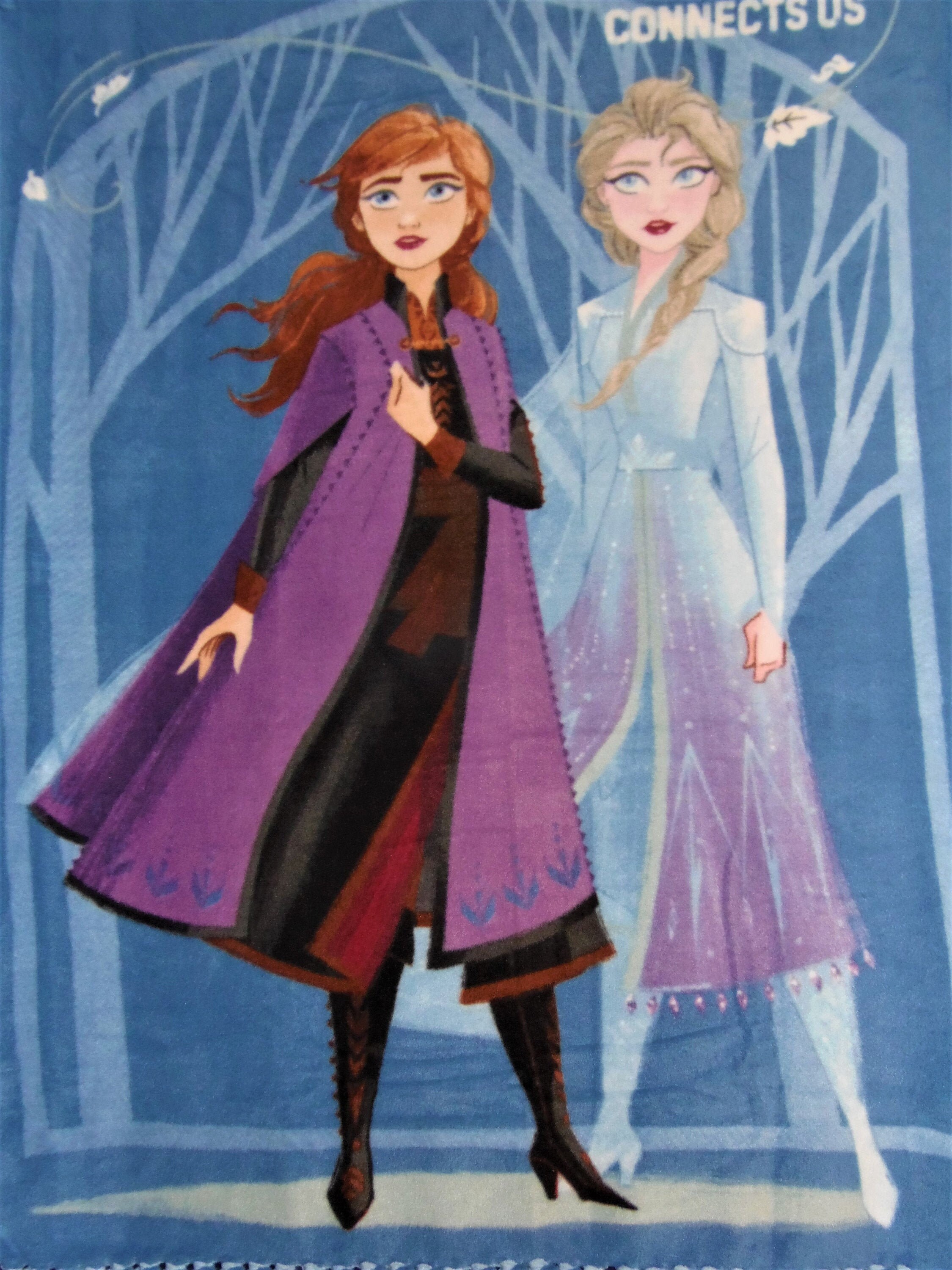 Anna and Elsa the Journey Connects Us Frozen 2 Fleece Tie Blanket - Etsy