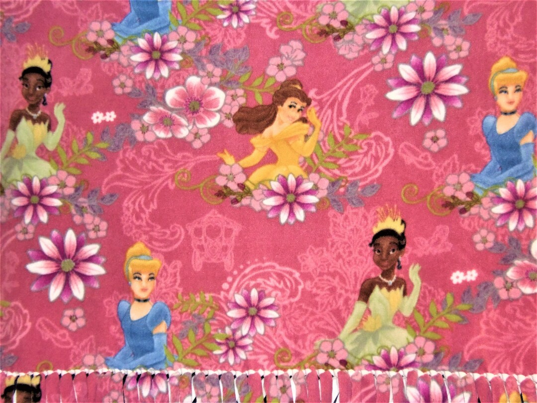 Tiana, Belle, and Cinderella Large Princess Fleece Tie Blanket - Etsy
