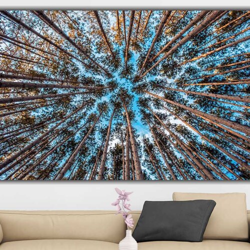 Forest Print Nature Art Large Wall Art Tree Decor Landscape - Etsy