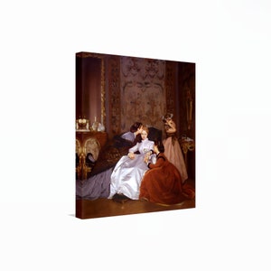 Auguste Toulmouche - the Hesitant Fiancée Canvas Art, the Reluctant ...