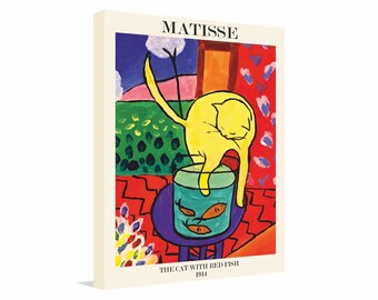 Hand Painted Henri Matisse the Cat With Red Fish Painting Reproduction ...