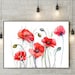 Red Flower Painting Art | Floral Decor, Red Flower Wall Art, Flower ...