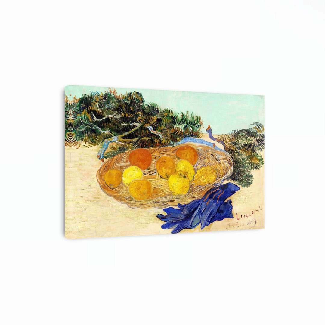 Still Life of Orange and Lemon by Van Gogh Canvas Art, Lemon Painting ...