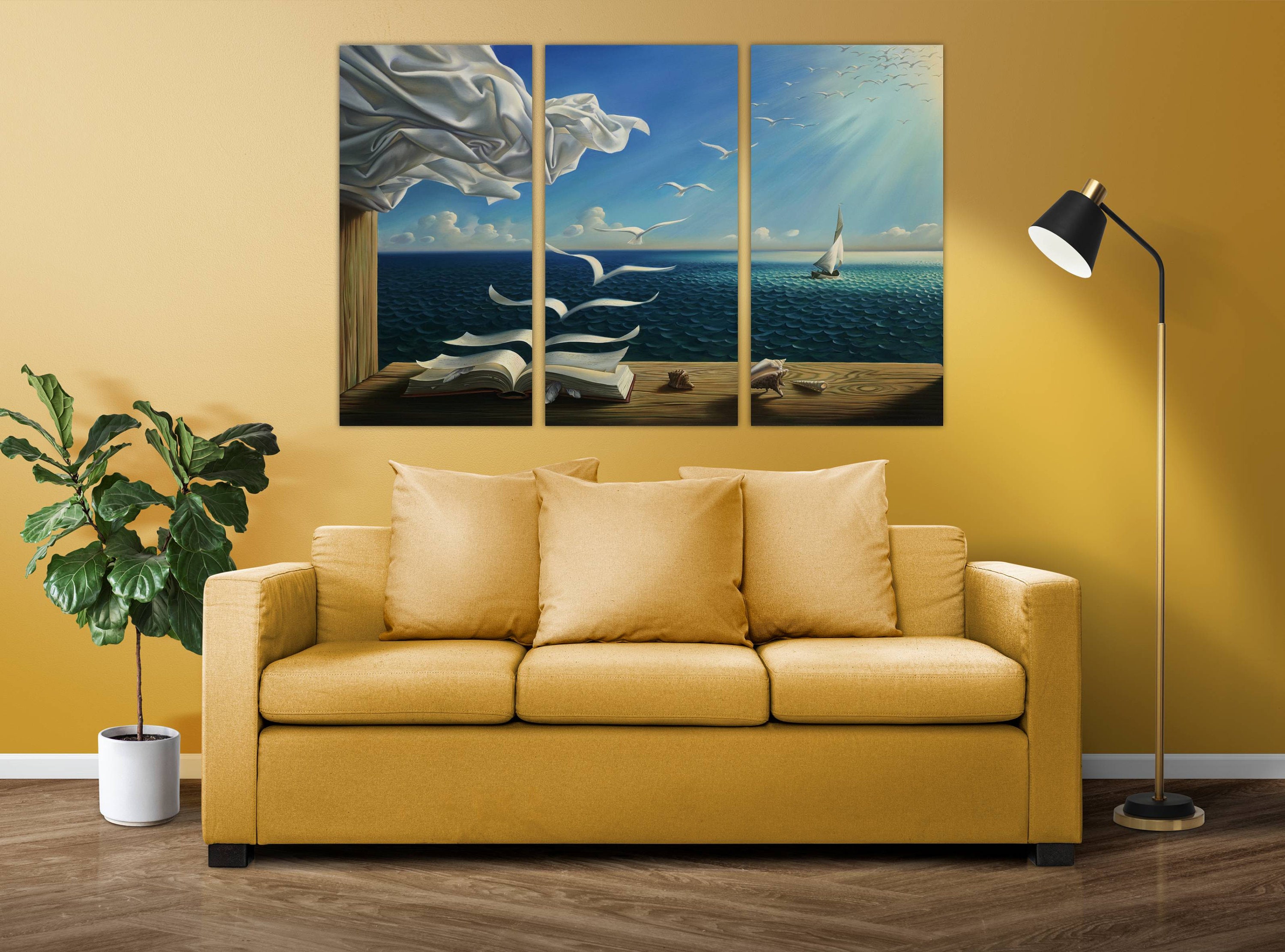 Salvador Dali Book to Birds Reproduction Canvas Home Decor - Etsy