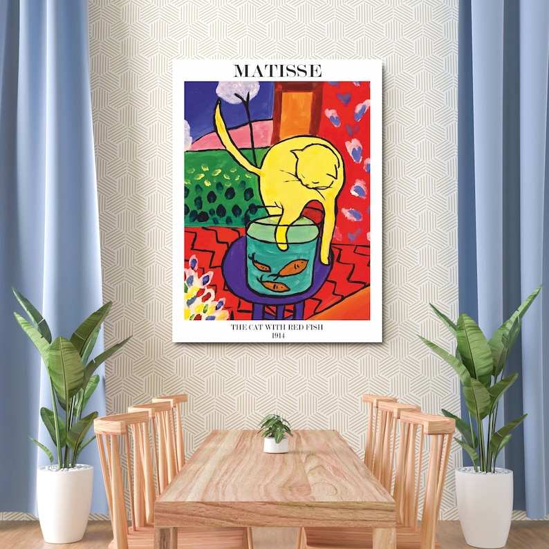 Henri Matisse the Cat With Red Fish 1914 Canvas Art Matisse - Etsy