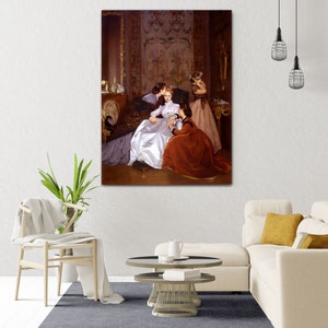 Auguste Toulmouche - the Hesitant Fiancée Canvas Art, the Reluctant ...