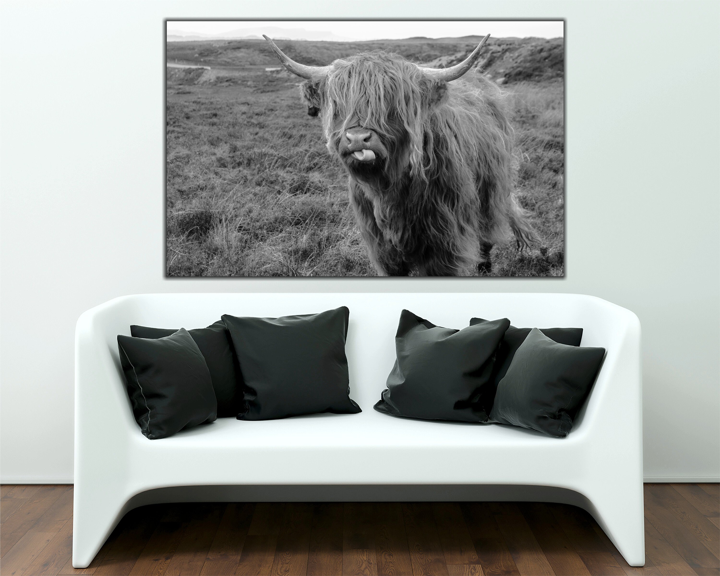 Highland Cow Wall Art Highland Cow Canvas Wall Art Canvas | Etsy