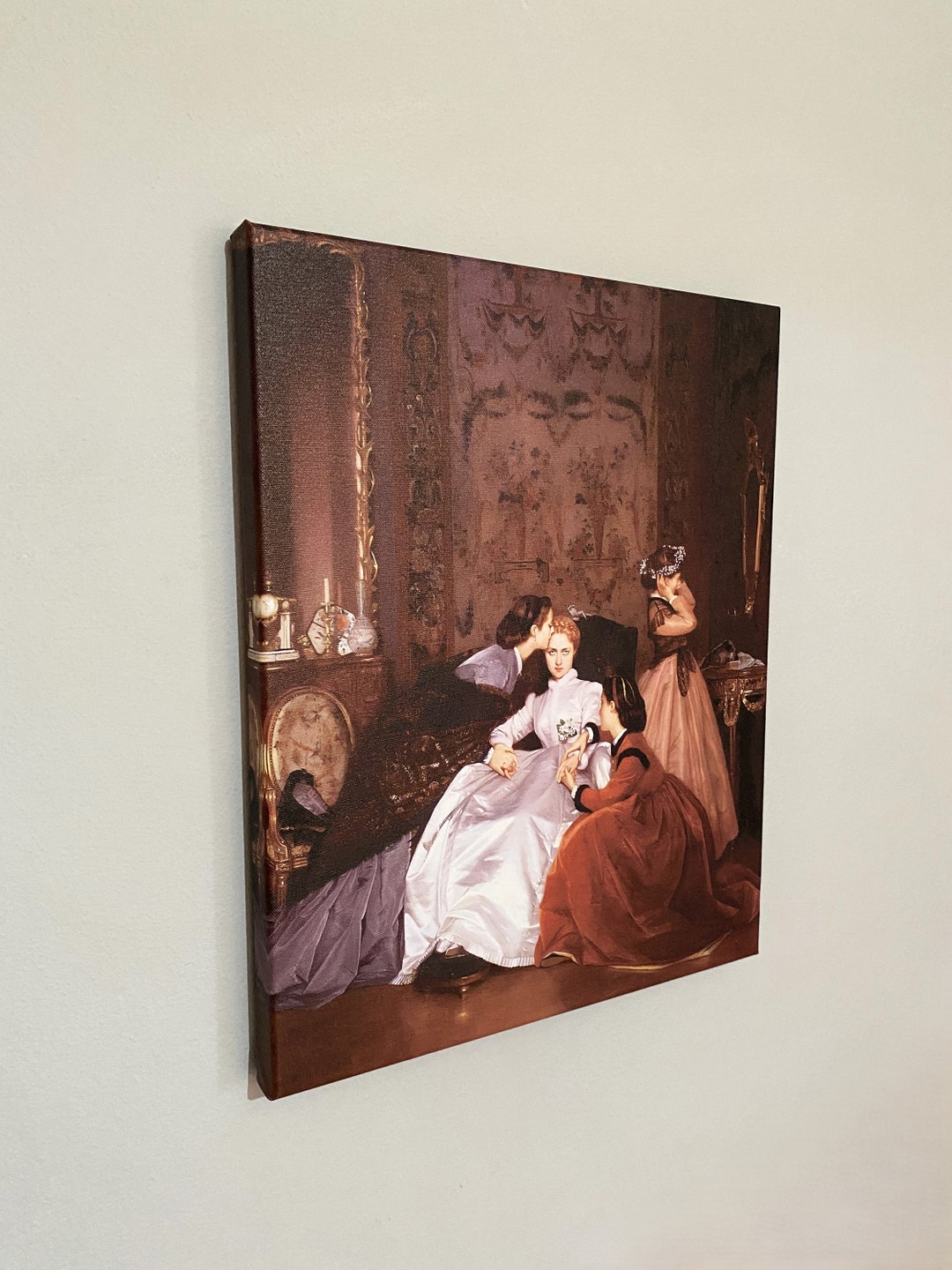 Auguste Toulmouche - the Hesitant Fiancée Canvas Art, the Reluctant ...