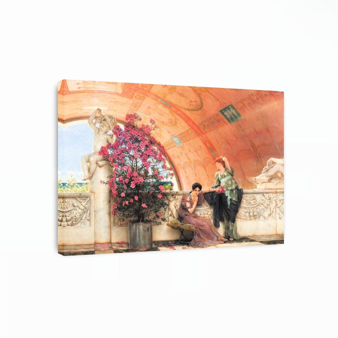 Alma-tadema - Unconscious Rivals Canvas Art, Romanticism Art, Two Women, Wall Art Print ...