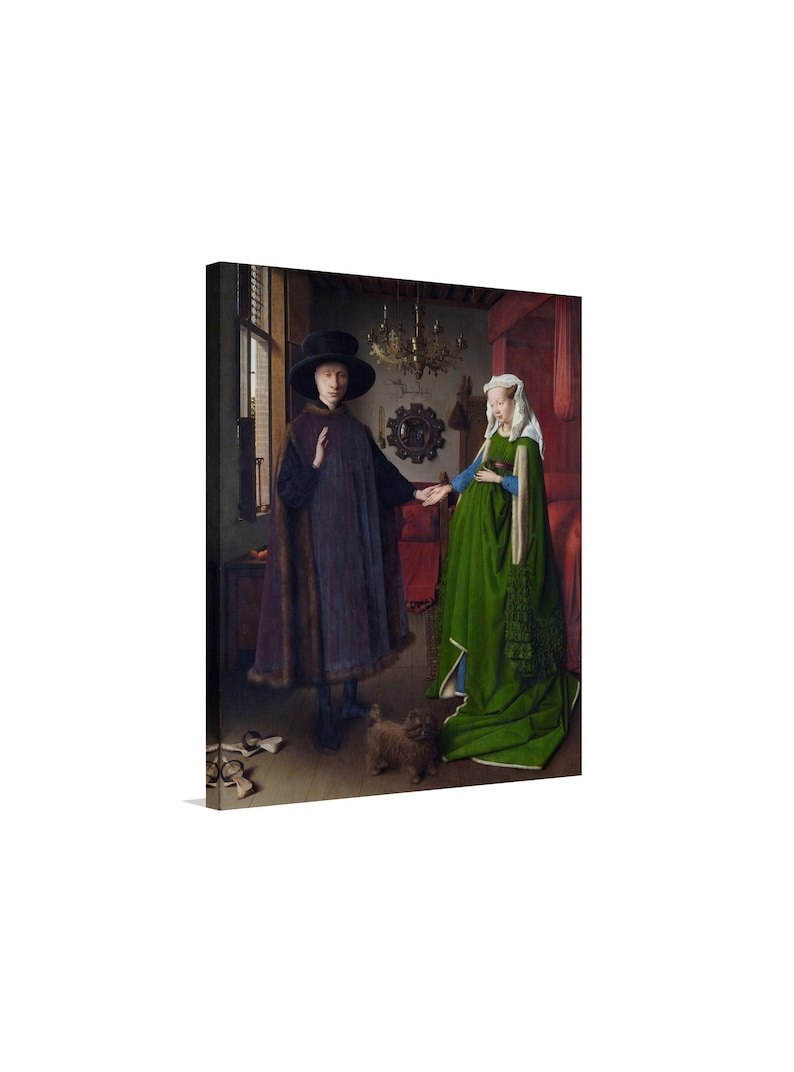 Jan Van Eyck the Arnolfini Portrait Canvas Wall Artportrait - Etsy