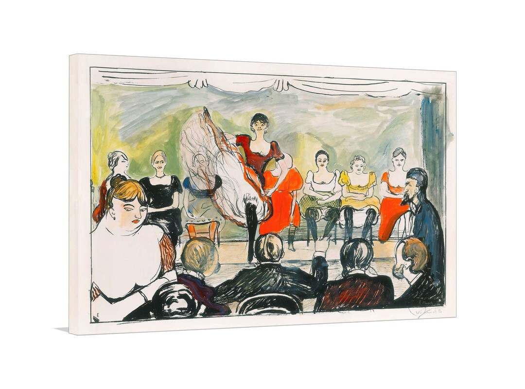 Edvard Munch - Tingletangle (1895) Canvas Wall Art, Edvard Munch ...