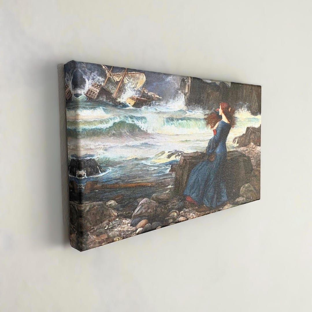 Miranda (the Tempest) Canvas Art, Pre-raphaelite Coastal Decor - Etsy