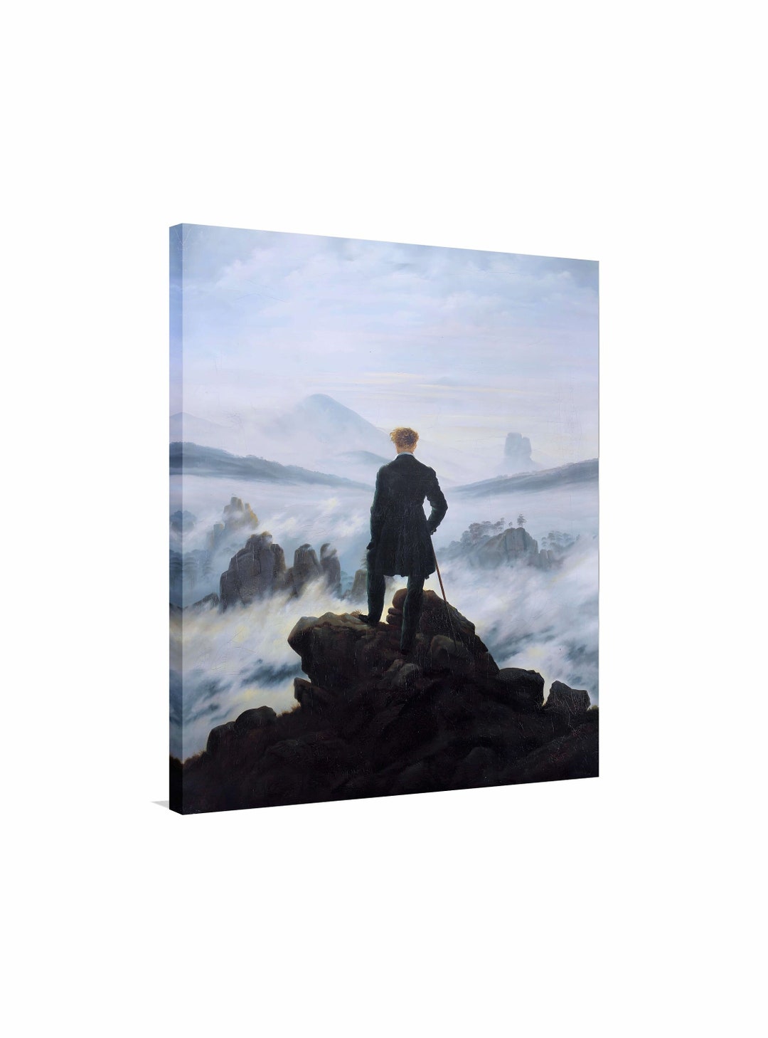 Caspar David Friedrich - Wanderer Above the Sea of Fog Canvas Art ...