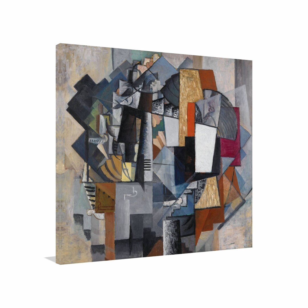 Bureau and Room by Kazimir Malevich Canvas Art, Cubism Wall Art ...
