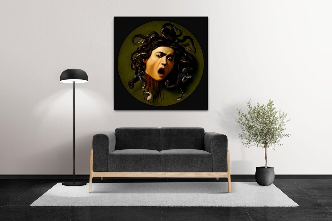 Caravaggio - Depictions of Medusa Canvas Art, Mythological Print, Dark ...