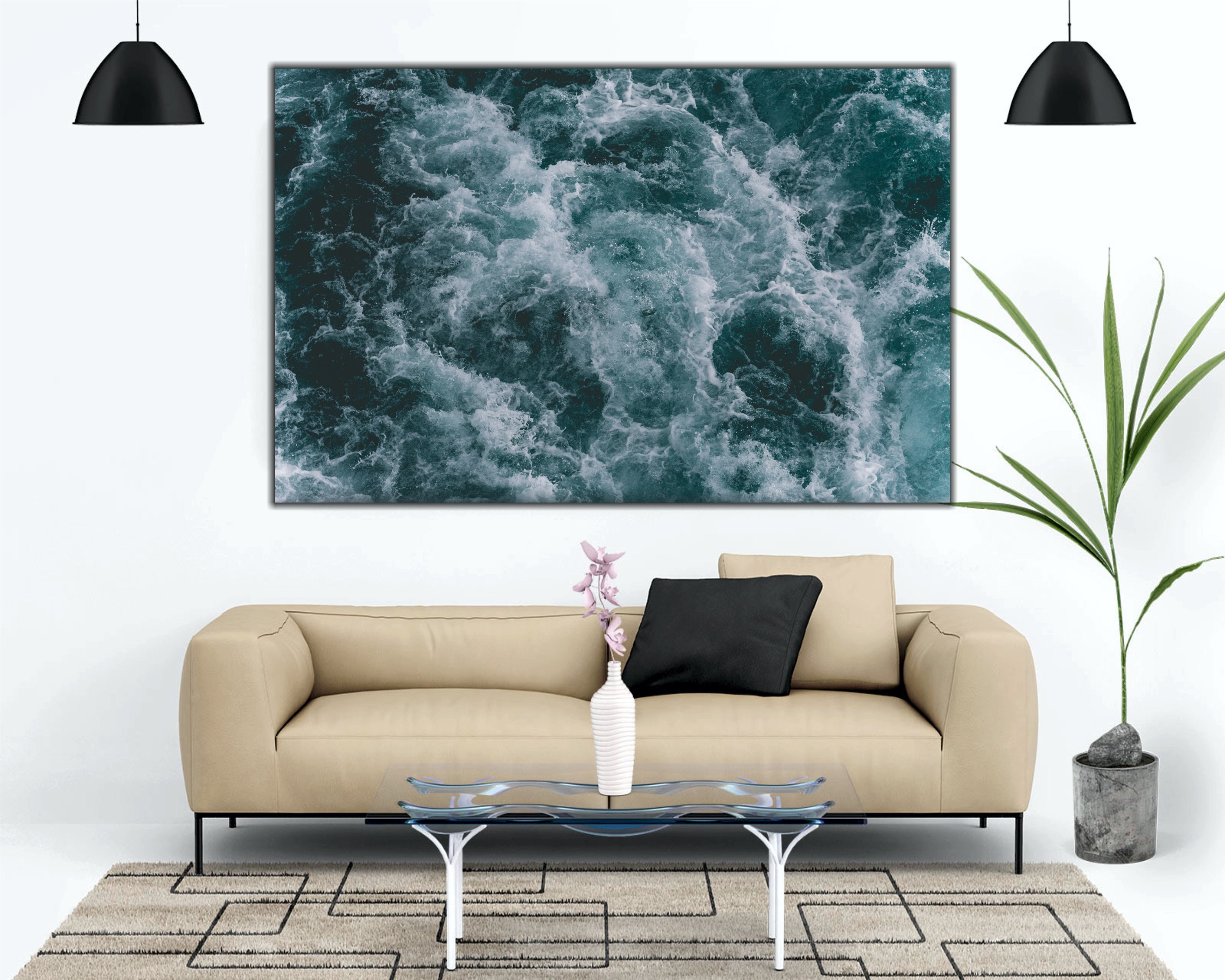 Ocean Canvas Art Ocean Wall Art Coastal Wall Art Sea Wave | Etsy