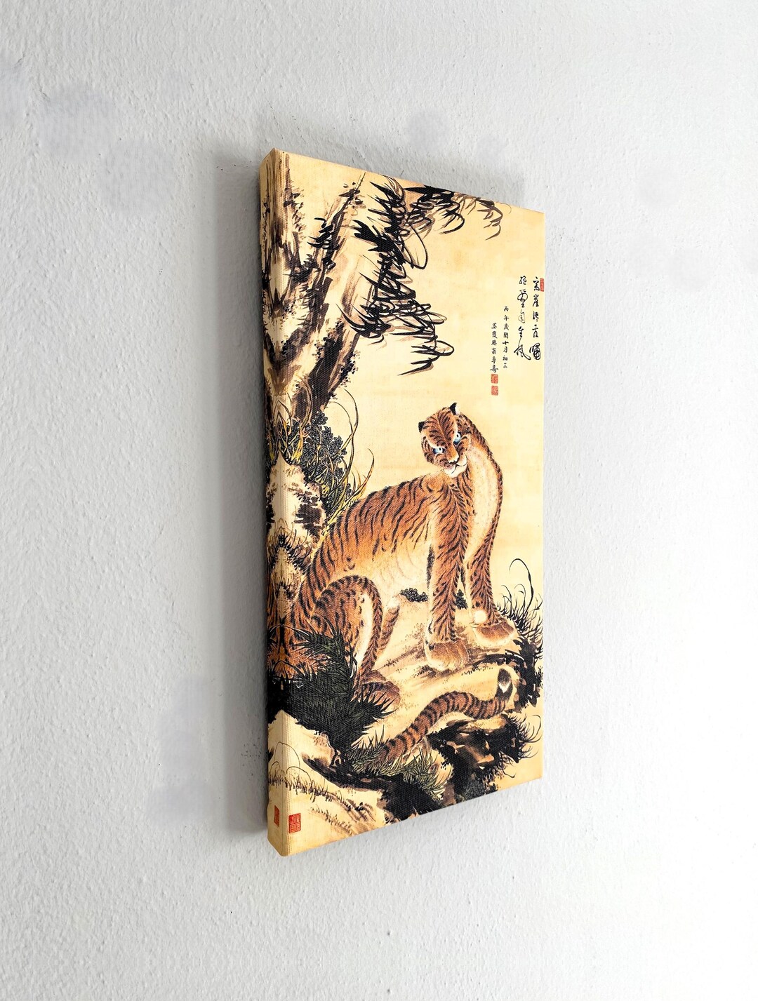 Japanese Tiger Canvas Art: Katsu Gyokushu Asian Print - Etsy