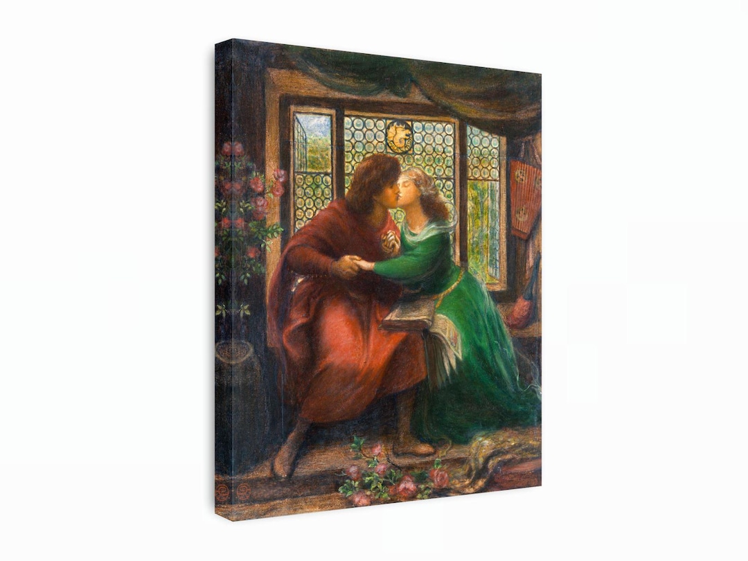 Dante Gabriel Rossetti - Paolo and Francesca Da Rimini Canvas Art, Pre ...