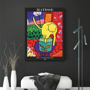 Henri Matisse - the Cat With Red Fish 1914 Canvas Art, Matisse Canvas ...