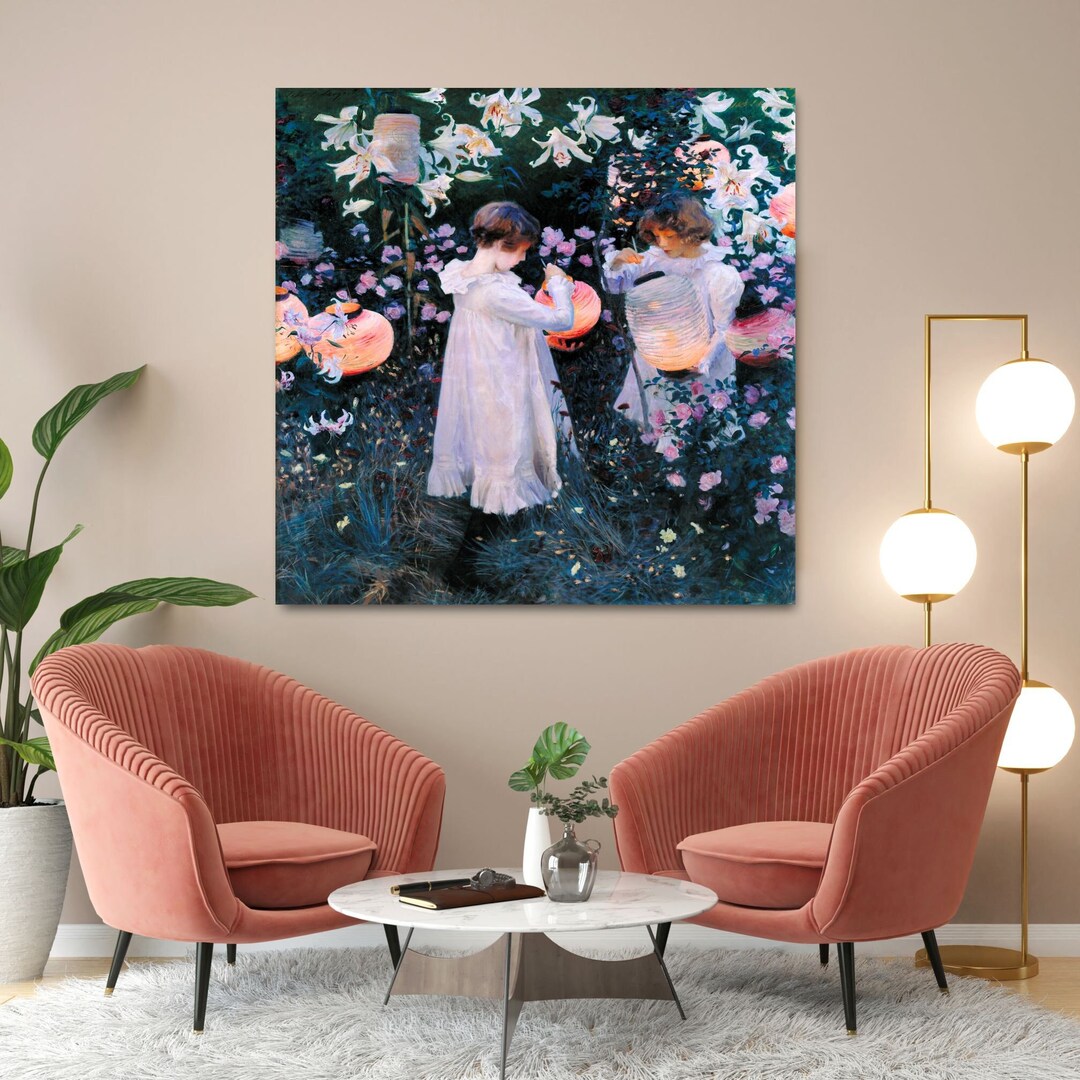 John Singer Sargent Carnation, Lily, Rose Canvas Art Impressionism Art ...