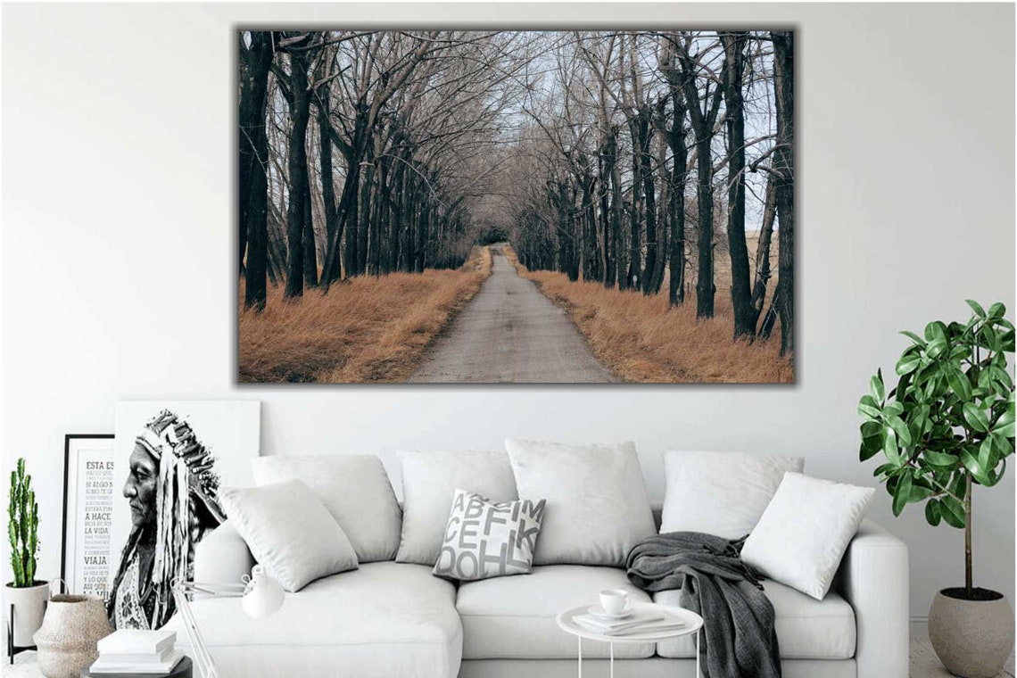 Trees Canvas Print Forest Print Trees Wall Art Forest Wall | Etsy