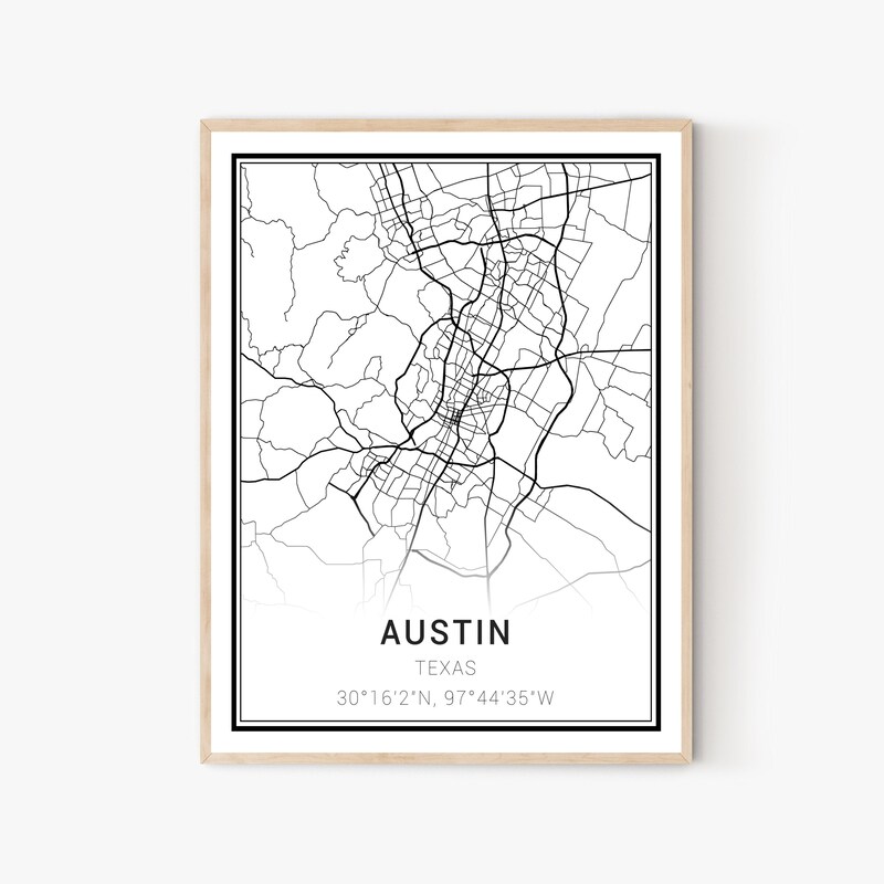Austin Map - Etsy