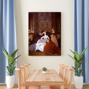 Auguste Toulmouche - the Hesitant Fiancée Canvas Art, the Reluctant ...