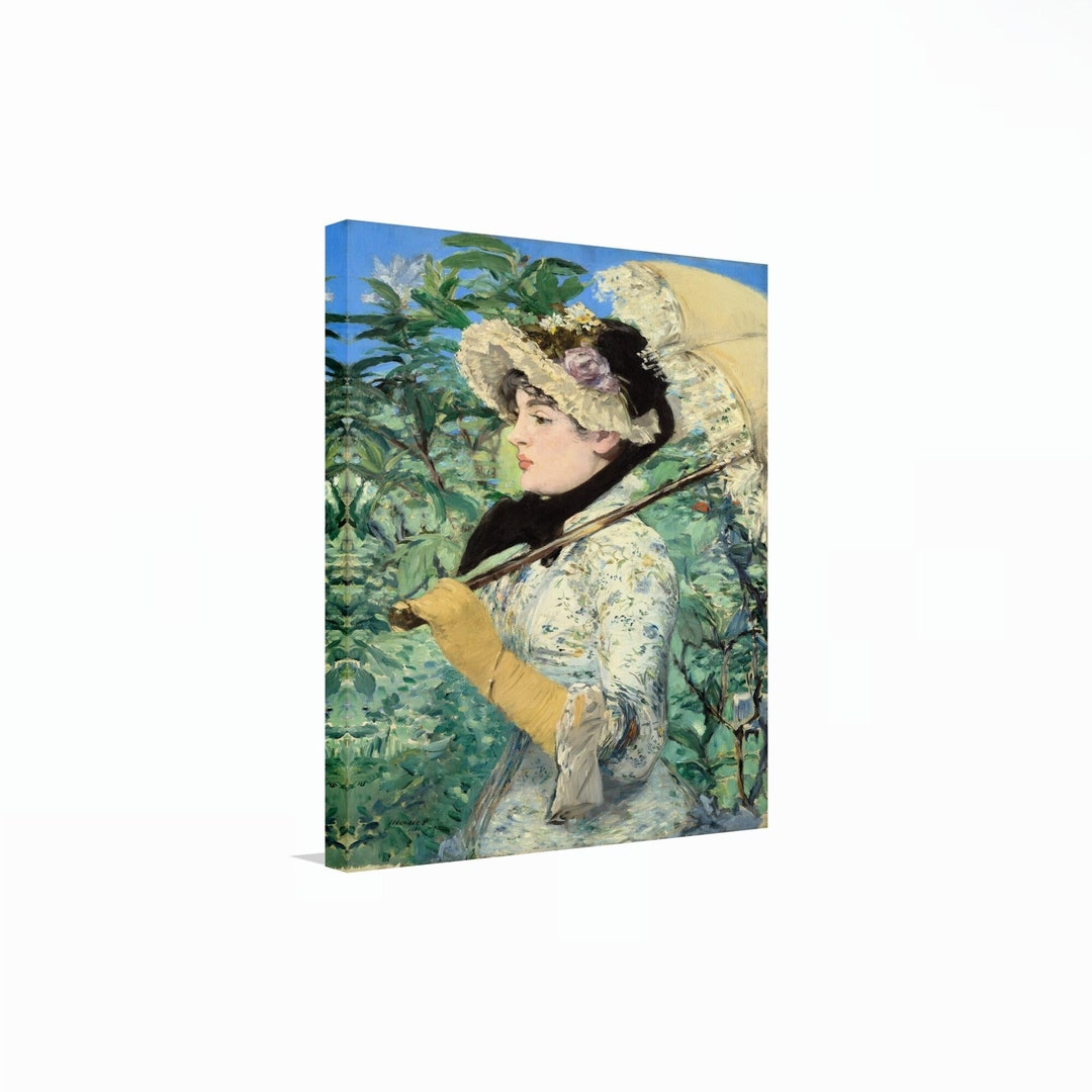 Jeanne Spring by Edouard Manet Canvas Art Print, Impressionism Art ...