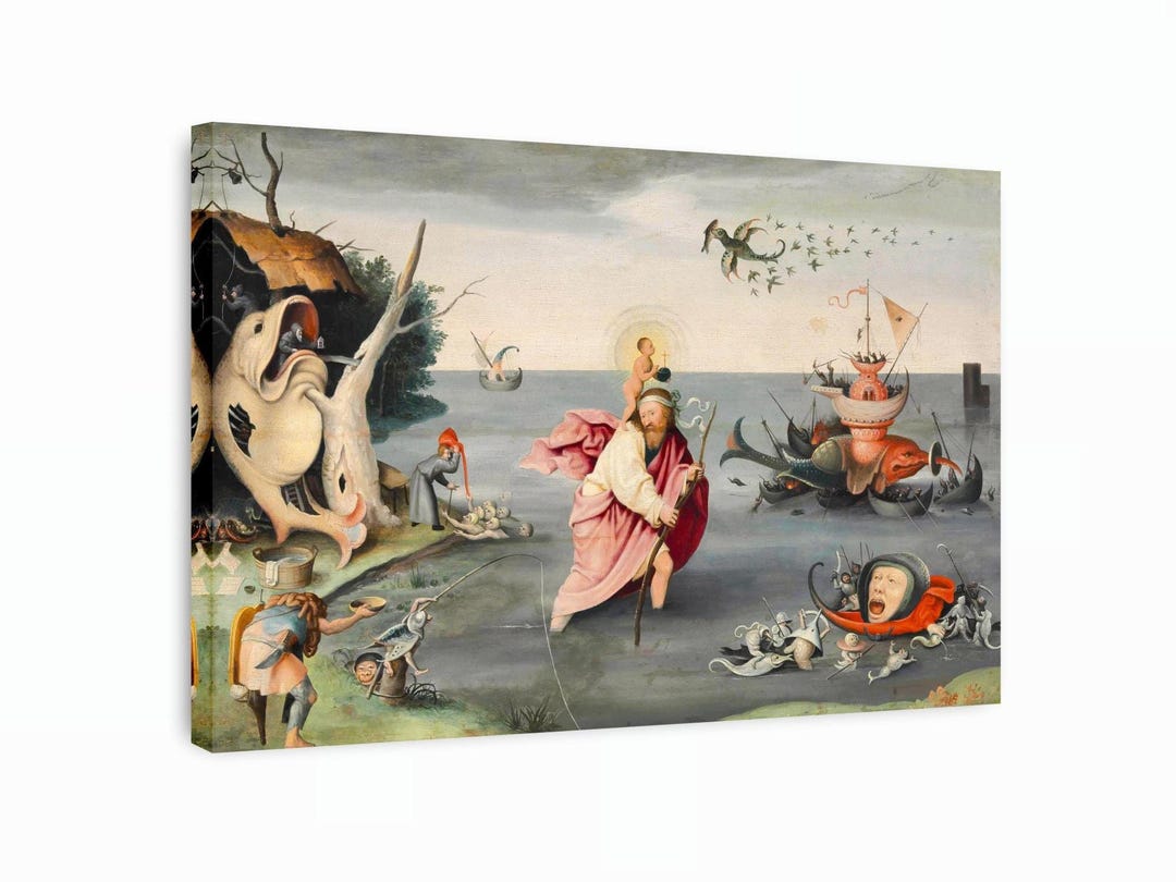 Hieronymus Bosch Canvas Art: Saint Christopher, Sinful World ...