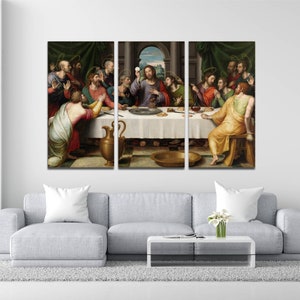 The Last Supper by Juan De Juanes Canvas Art, Religious Art, Famous Painting, Christian Art ...