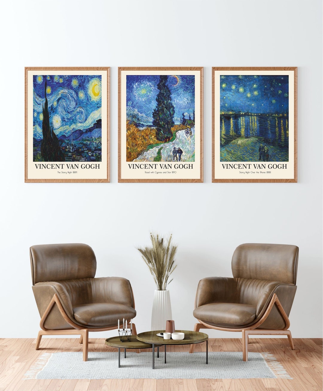 Vincent Van Gogh Prints Set of 3 - Van Gogh Poster, Museum Exhibition ...
