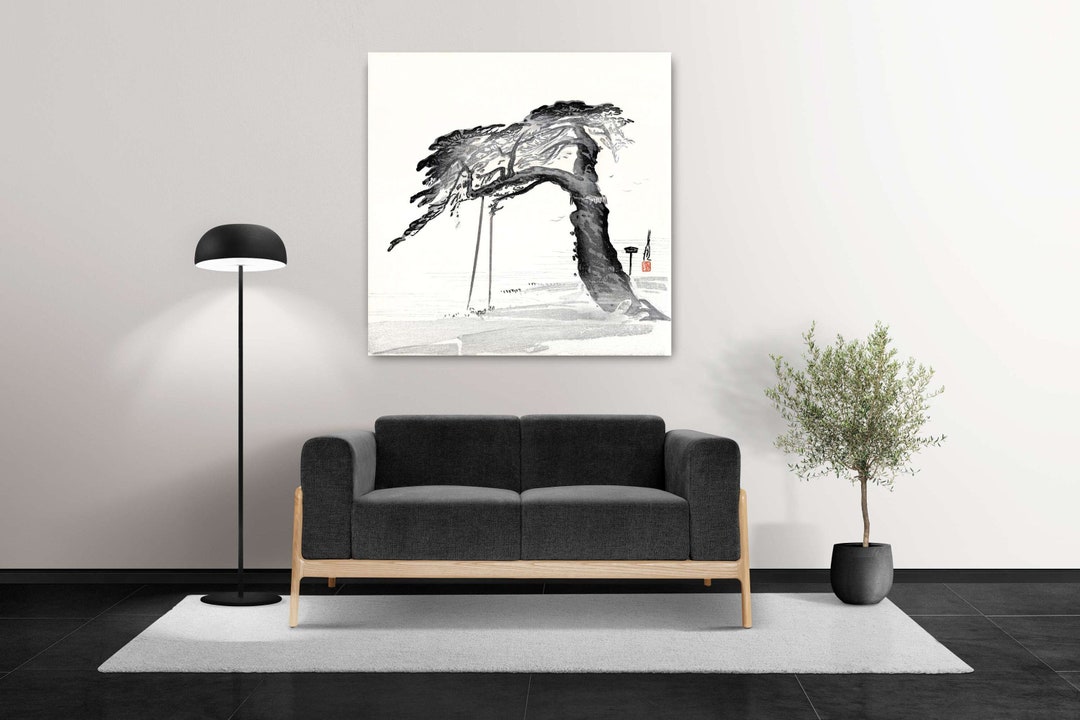 Ogata Gekko: Old Pine Tree Japanese Art Canvas Print - Etsy