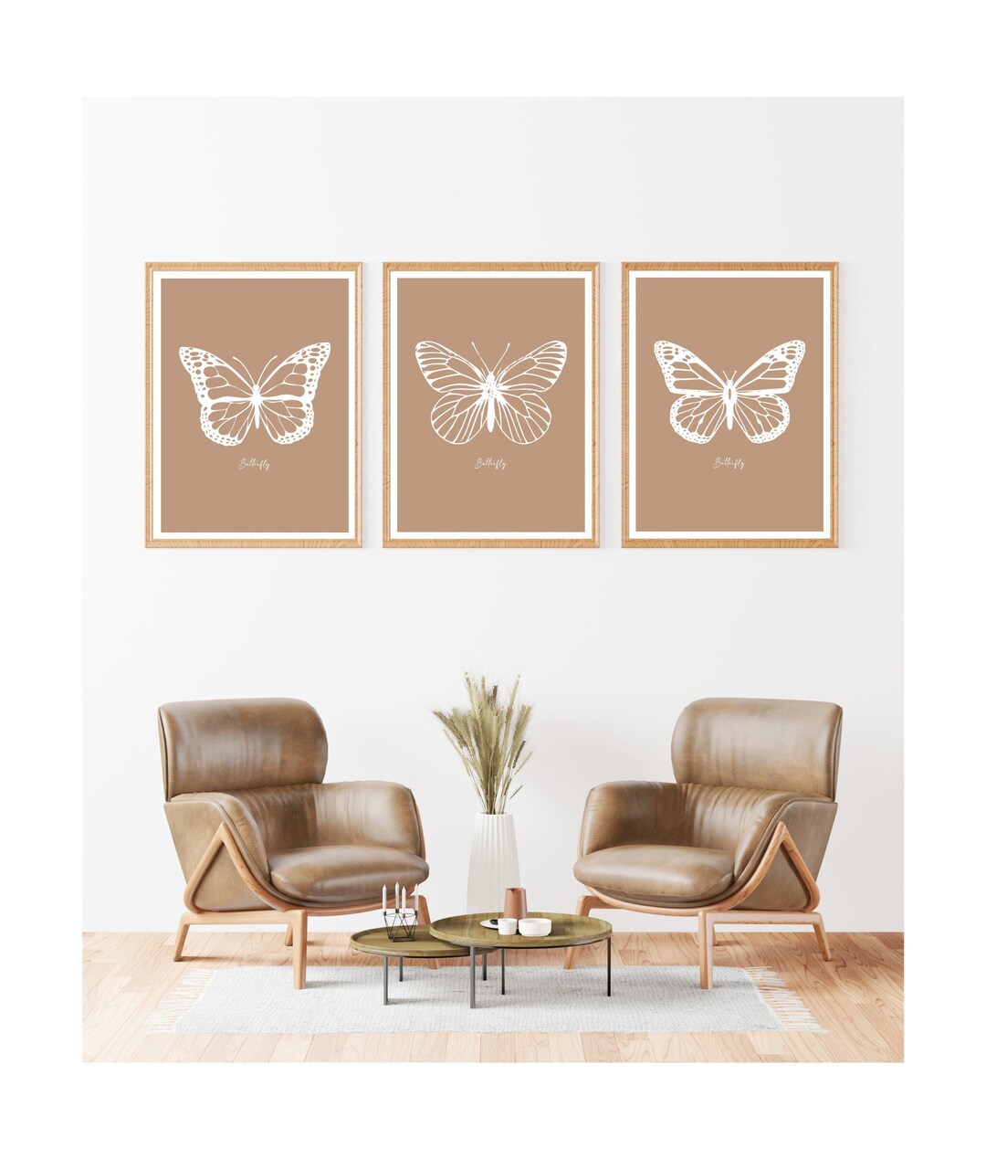 Butterfly Line Art Prints - Set of 3, Minimalist Home Decor - Etsy