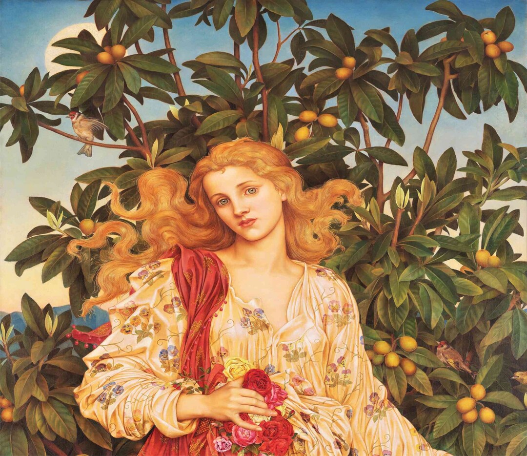 Flora 1894 Canvas Art by Evelyn De Morgan: Mythological Wall Art - Etsy