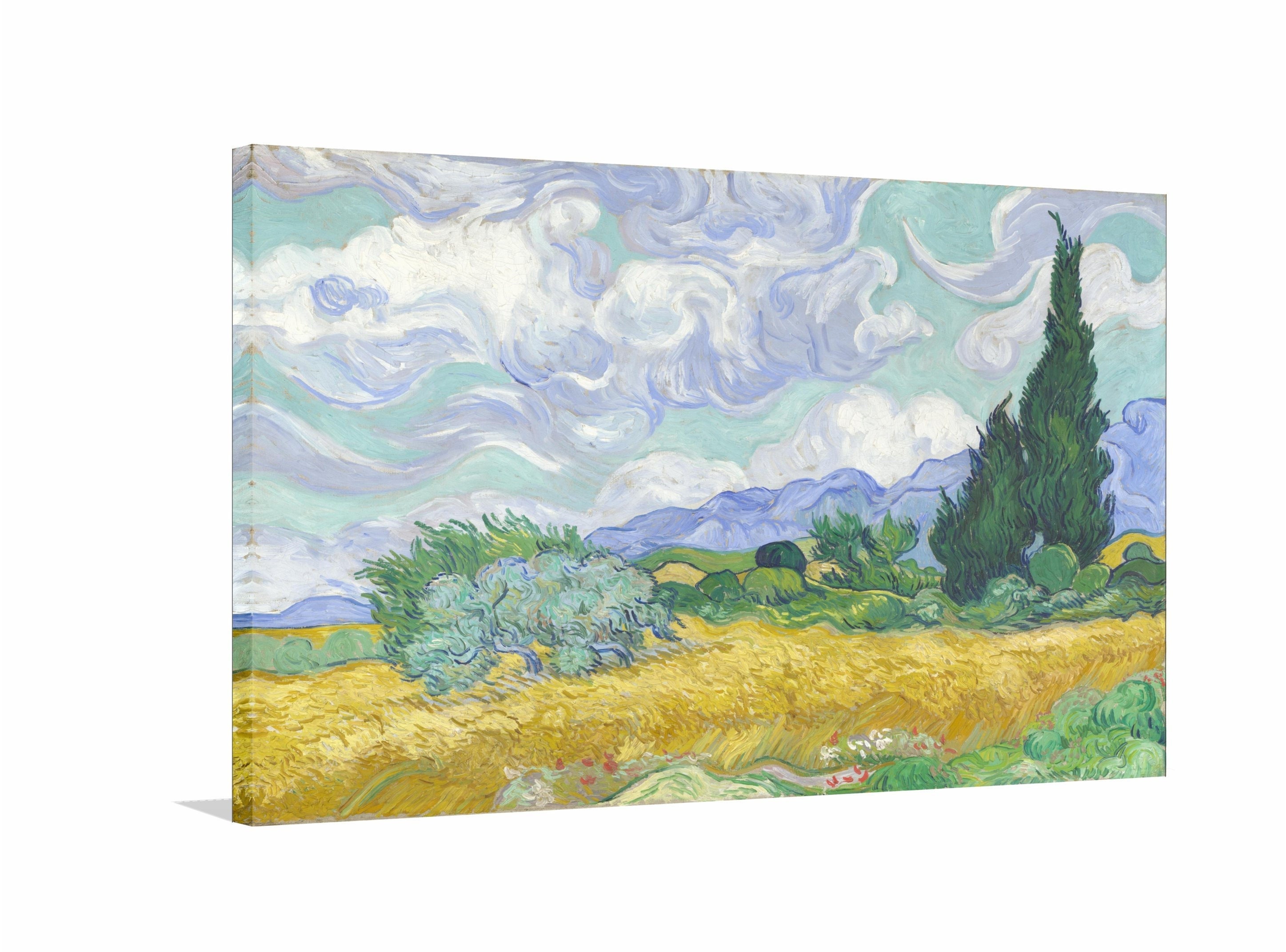 Van Gogh Wheat Field With Cypresses Canvas Art: Landscape Painting ...