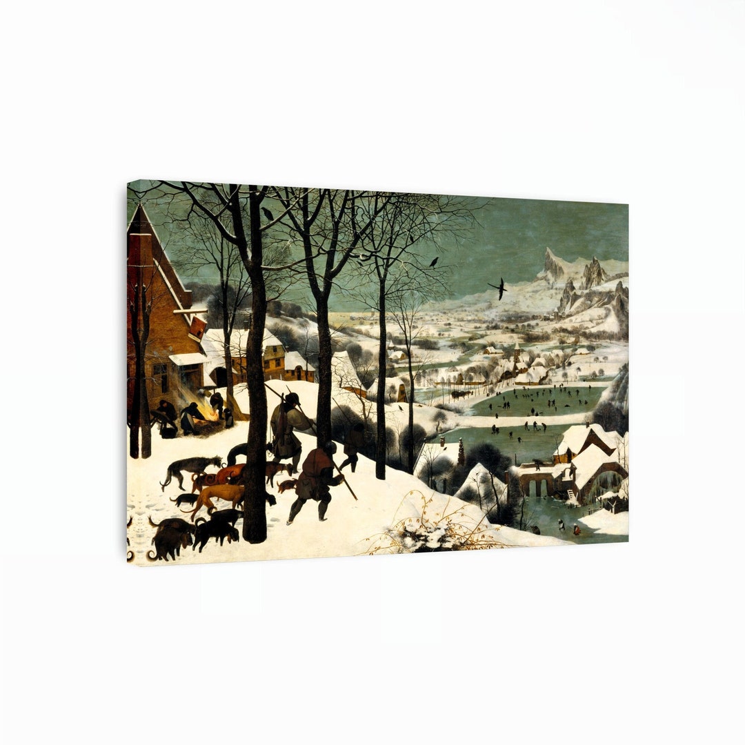 Bruegel Hunters in the Snow Canvas Wall Art: Renaissance Winter ...