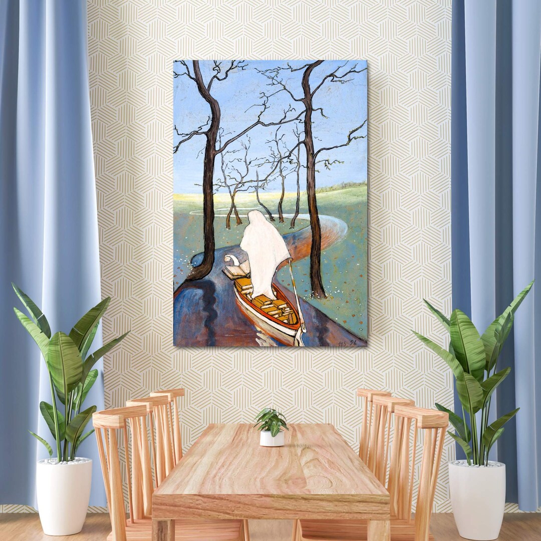 Hugo Simberg - the Stream of Life, on the River of Life Canvas Art ...