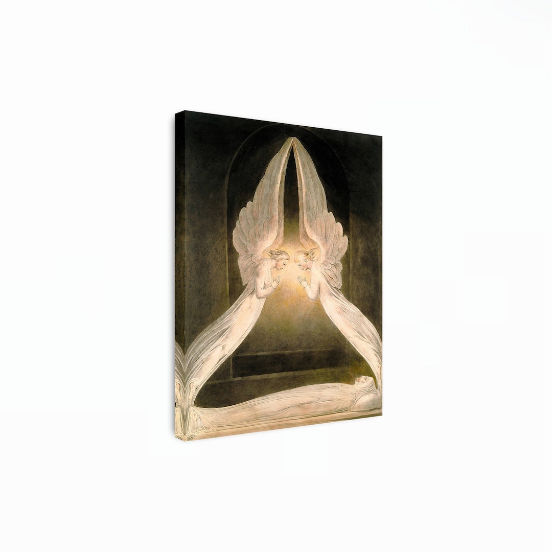 William Blake - Christ in the Sepulchre, Guarded by Angels Canvas Art ...