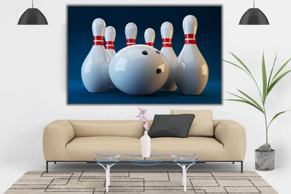 Bowling Canvas Print Bowling Wall Art Bowling Player Gift | Etsy