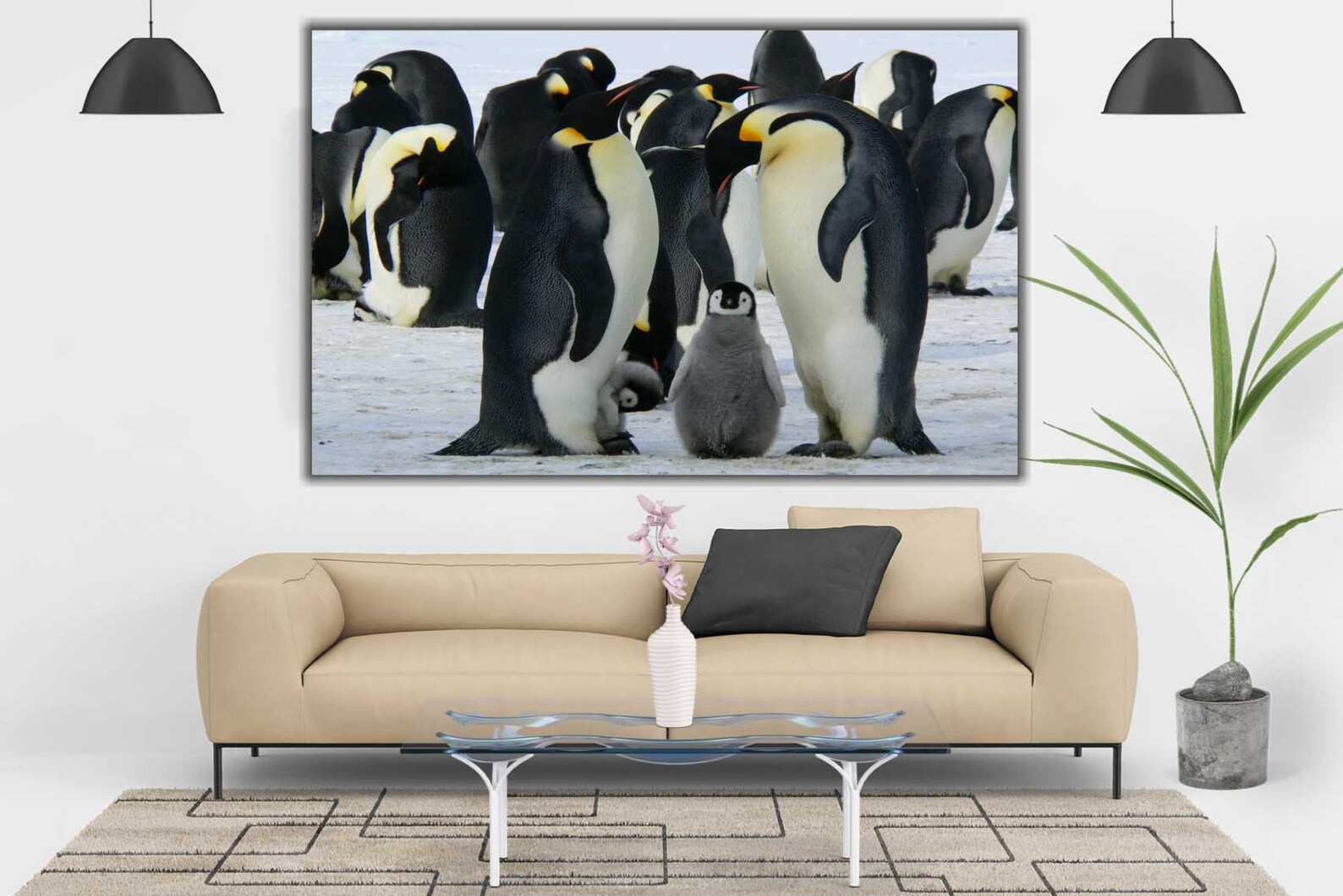 Penguin Wall Art Penguin Canvas Penguin Wall Decor 5 Piece | Etsy
