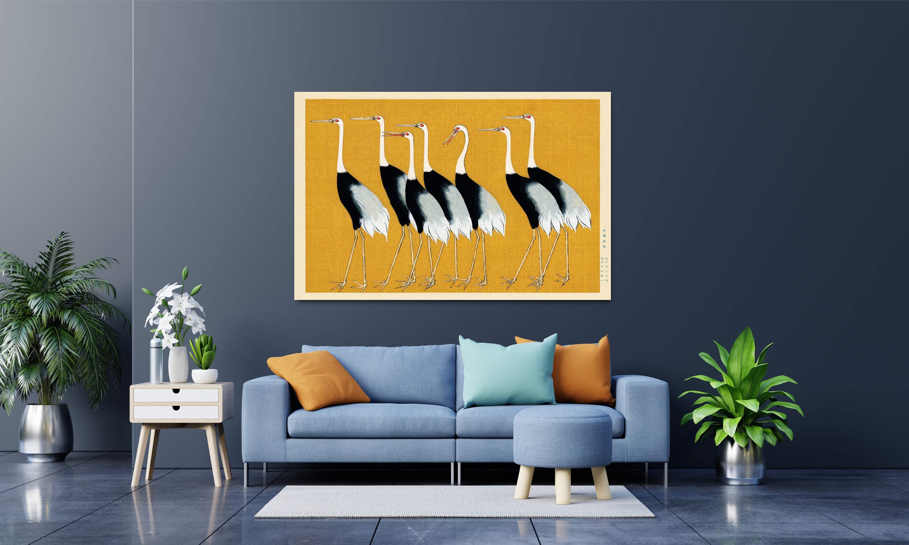 Ogata Korin Japanese Red Crown Cranes Canvas Art, Asian Wall Decor - Etsy